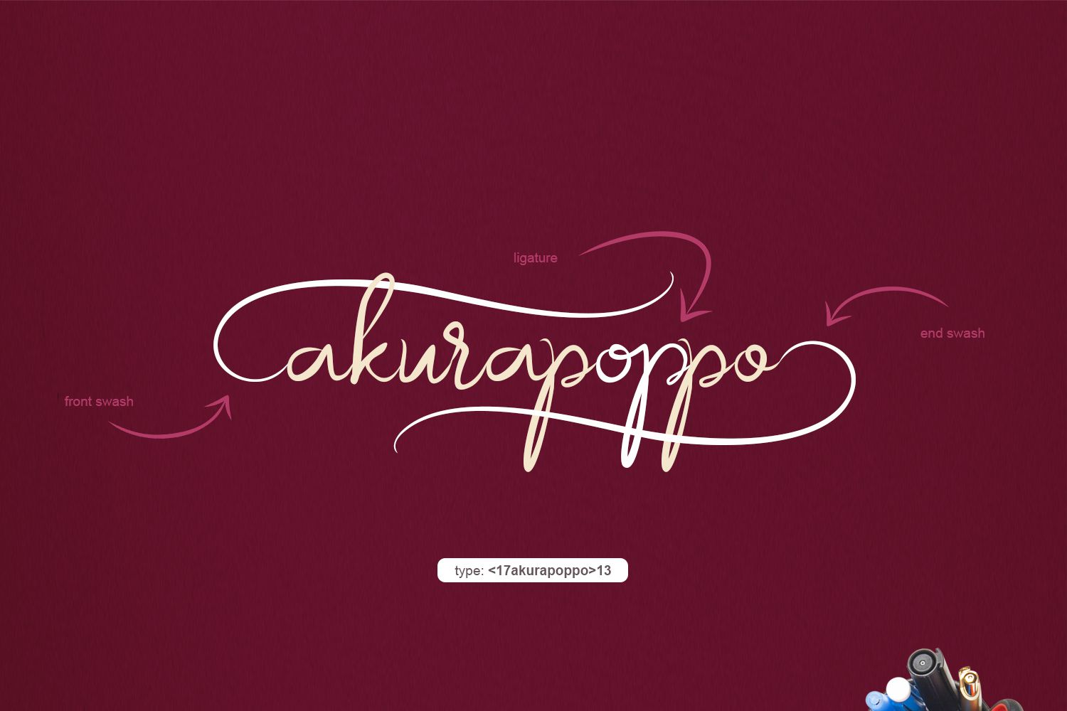 Akurapoppo Luxury Handwritten font Akurapoppo Luxury Handwritten font